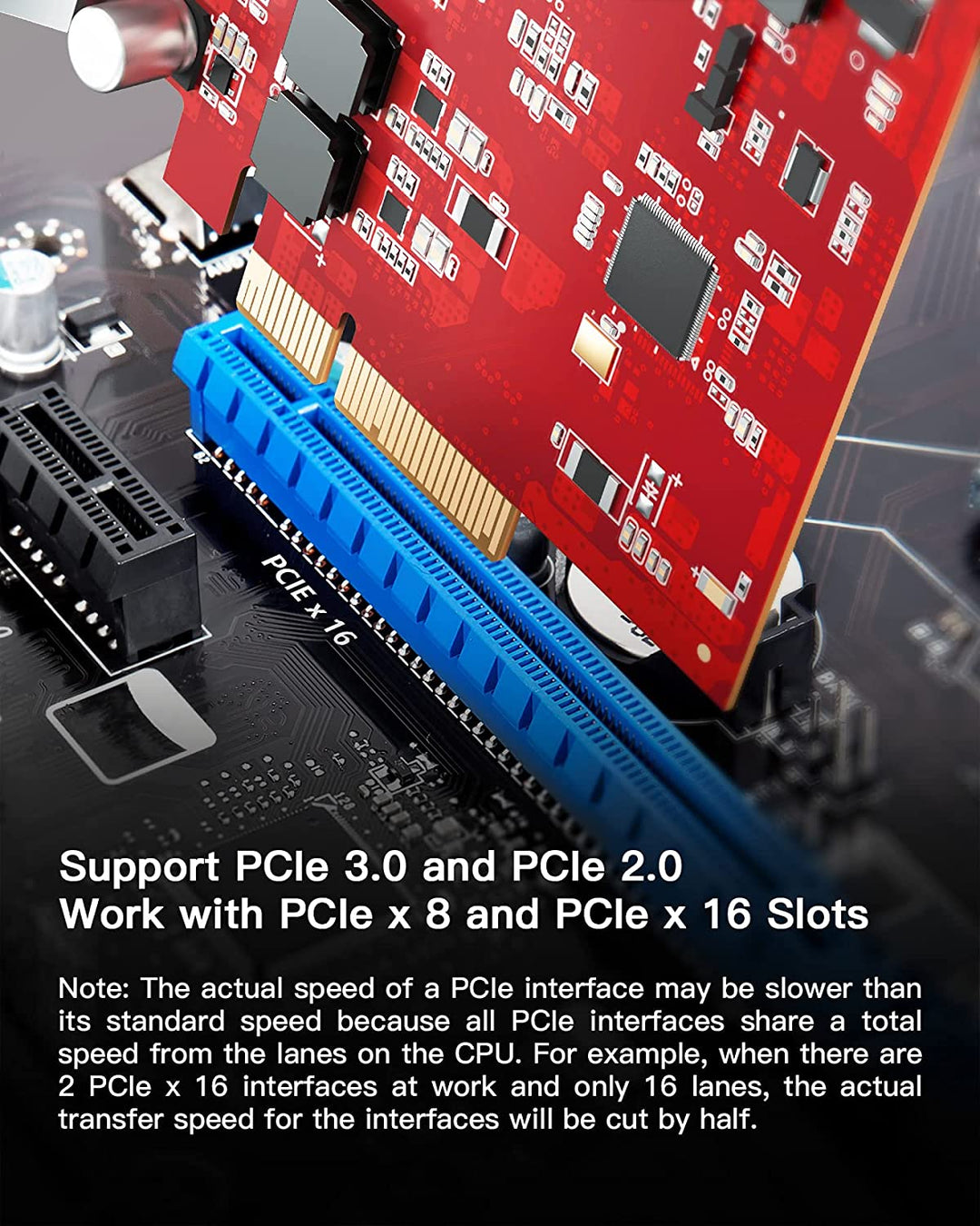 8 Inateck PCIe USB 3.2 Gen 2 Extension Card With 4 USB A And 1 USB-C ...
